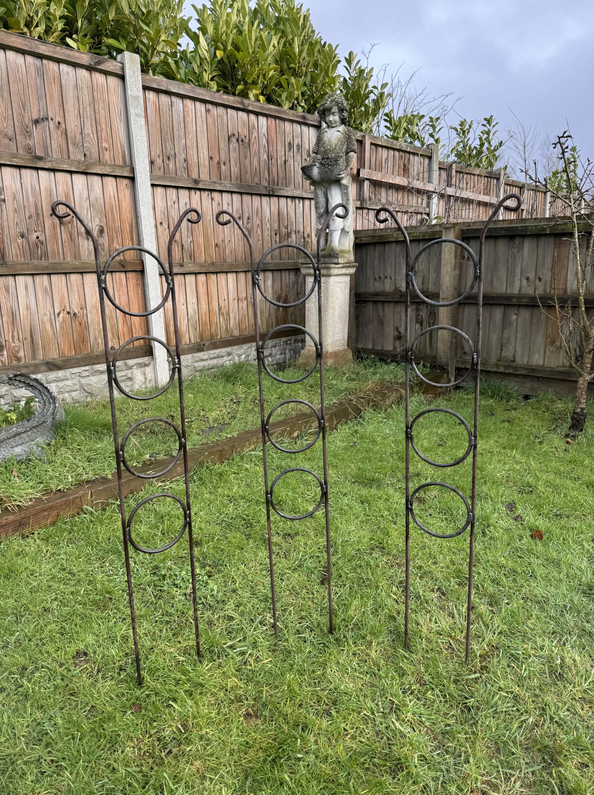 Set of 3 rustic plant supports 00104 - J&L Garden Ornaments